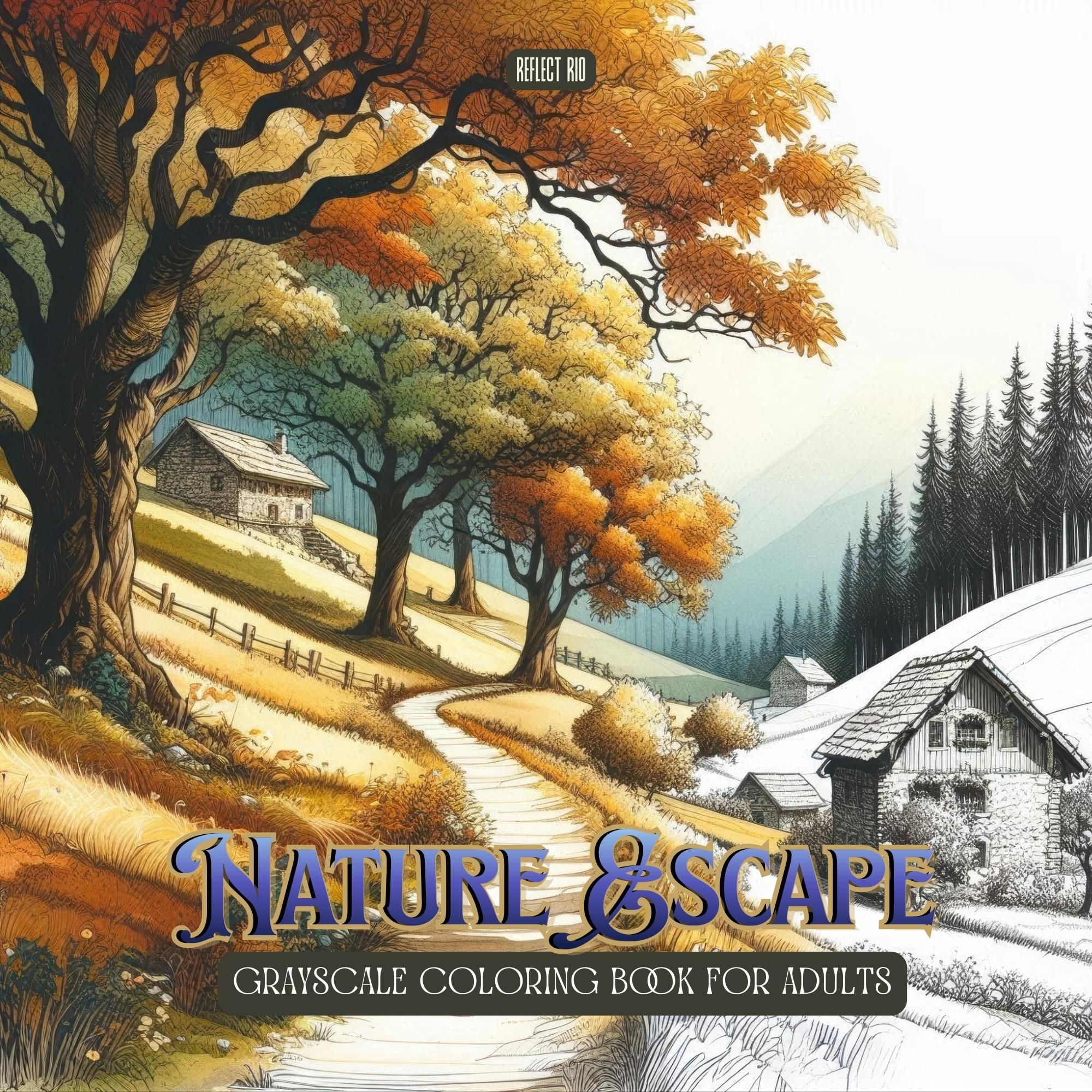 Nature Escape – Printable Coloring Pages for Adults (Digital PDF ...